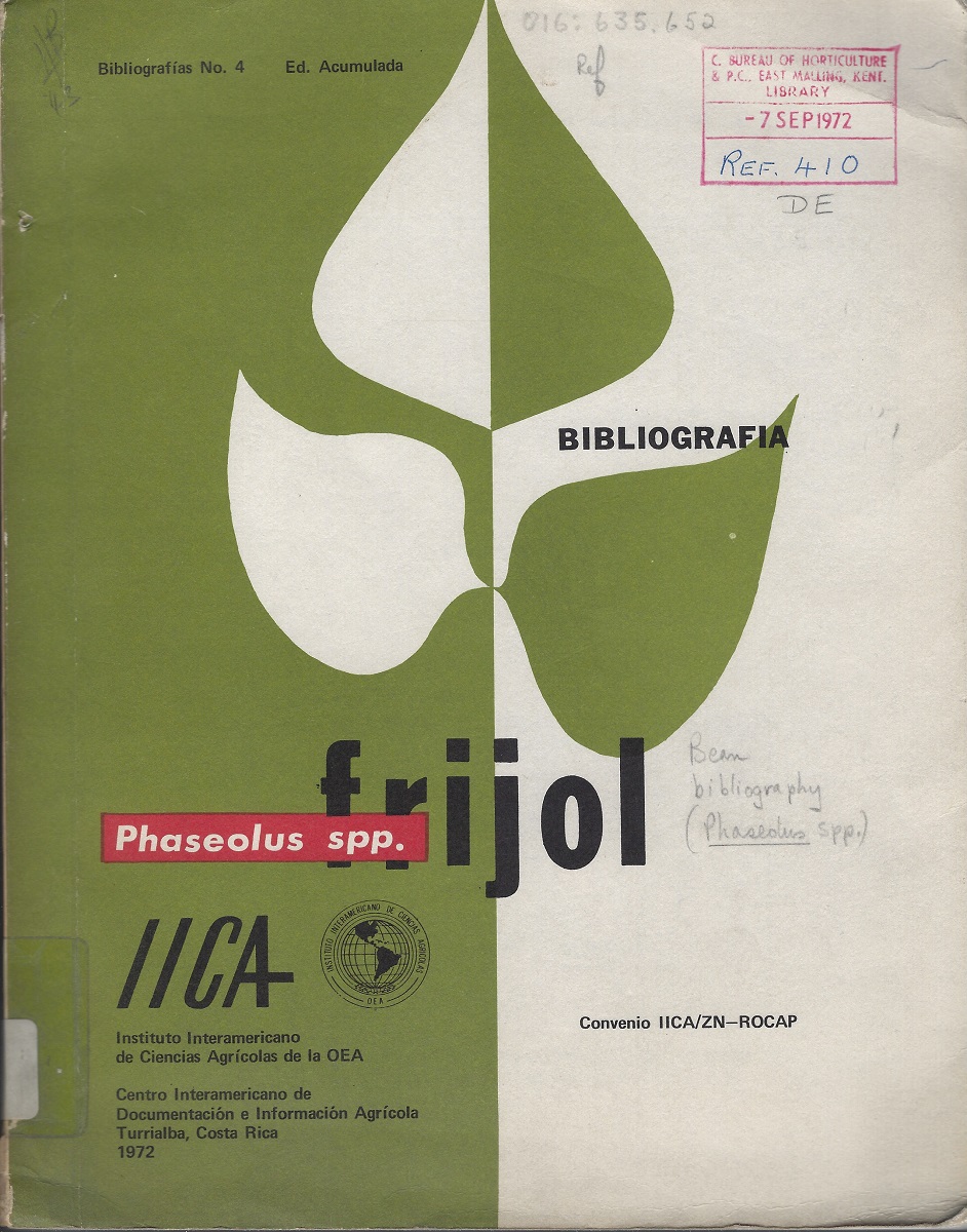 Bibliografia Frijol (Phaseolus spp.)
